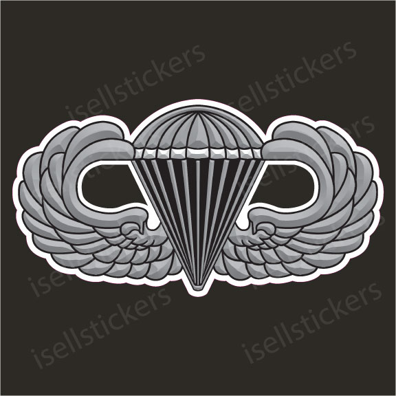 Army Airborne Parachute Jump Wings Ranger Bumper Sticker Window Decal ...