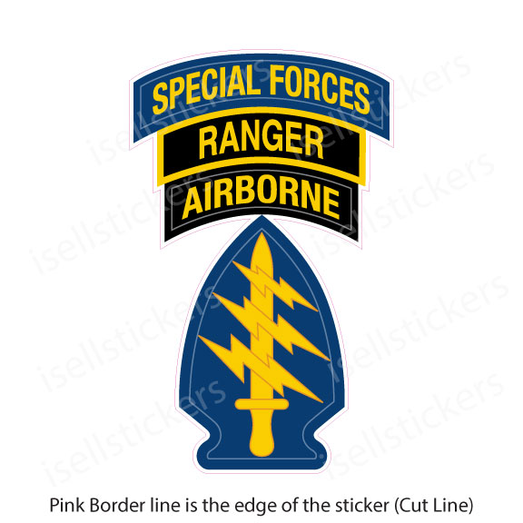 Army Special Forces Airborne Ranger Car Bumper Sticker Window Decal – I ...
