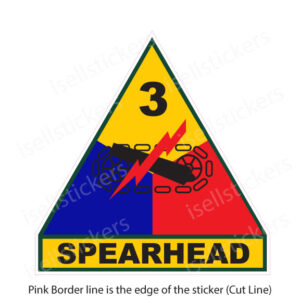 3rd Armored Division Spearhead Army Sticker Window Decal