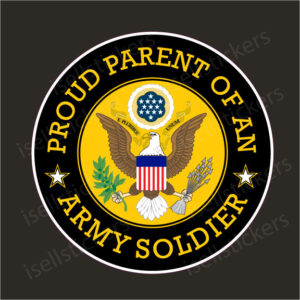 Proud Army Parent of a Soldier Military Car Bumper Sticker Window Decal ...