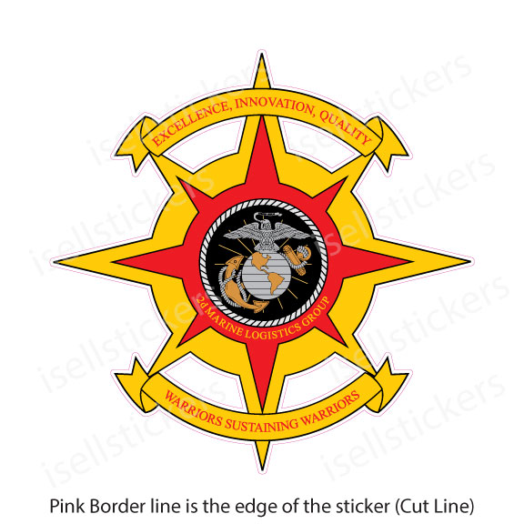 2nd Marine Logistics Group 2d Force Group Bumper Sticker Window Decal