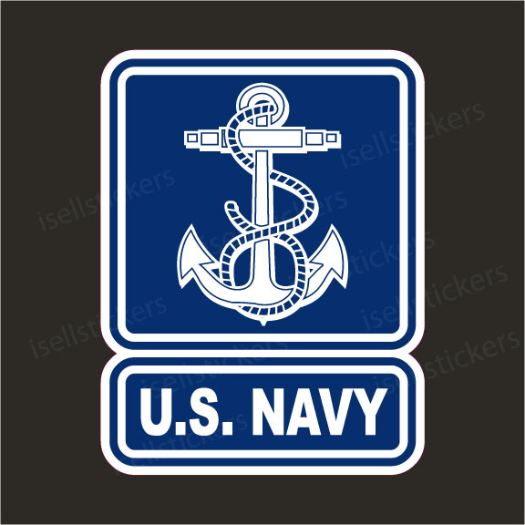 US Navy Anchor Vinyl Military Bumper Sticker Window Decal