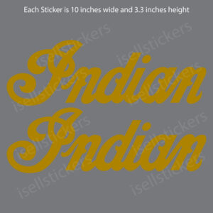 Indian Motorcycle Script Logo Chief Tank Vinyl Bumper Sticker Window ...