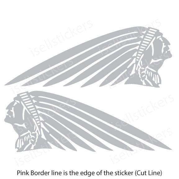 Indian Motorcycle Chief Logo Gas Tank Sticker Decal