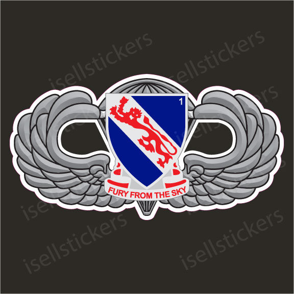 505th Infantry Airborne Wings 1st Battalion Army Parachute Decal Sticker