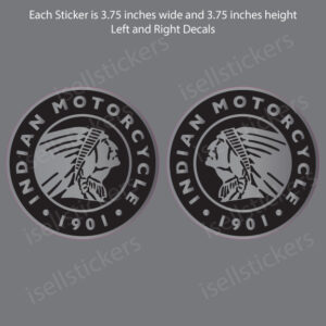 Indian Motorcycle Head Silver Metallic 1901 Vintage Bike Bumper Sticker ...
