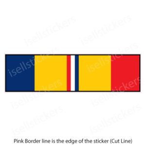Combat Action Service Ribbon Bumper Sticker Window Decal
