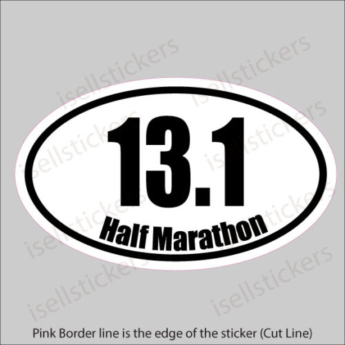 Half Marathon 13.1 Miles Race Running Bumper Sticker Vinyl Window Decal ...