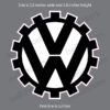 VW Retro Cog Gear Retro Volkswagen Window Decal Bumper Sticker