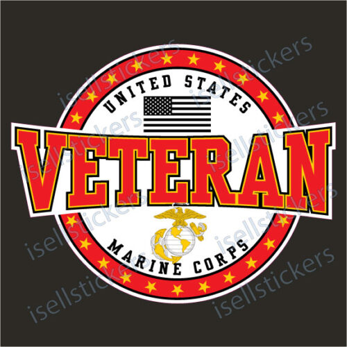 USMC Marine Corps Veteran Military Bumper Sticker Window Decal