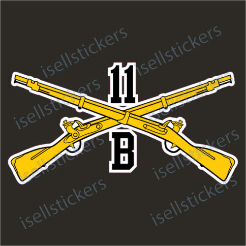 Army 11B Infantry Crossed Rifles Military Vinyl Bumper Sticker Car ...