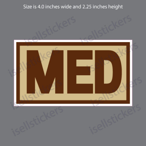 USAF Air Force MED Tech Medical OCP Brown Bumper Sticker Window Decal ...