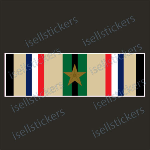 Army Southwest Asia Service Ribbon Bronze Stars Vinyl Bumper Sticker ...