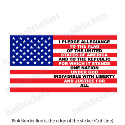 Pledge of Allegiance to the Flag American Freedom Patriotic Vinyl ...