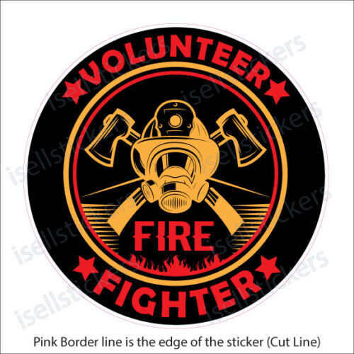 Volunteer Fire Fighter Axes Bumper Sticker Window Decal – I Sell ...