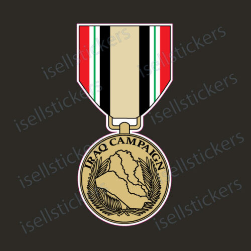 OIF Army Iraq Campaign Medal Ribbon Military Bumper Sticker Window ...