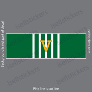 Army Commendation Medal Ribbon with V Device Military Window Decal ...